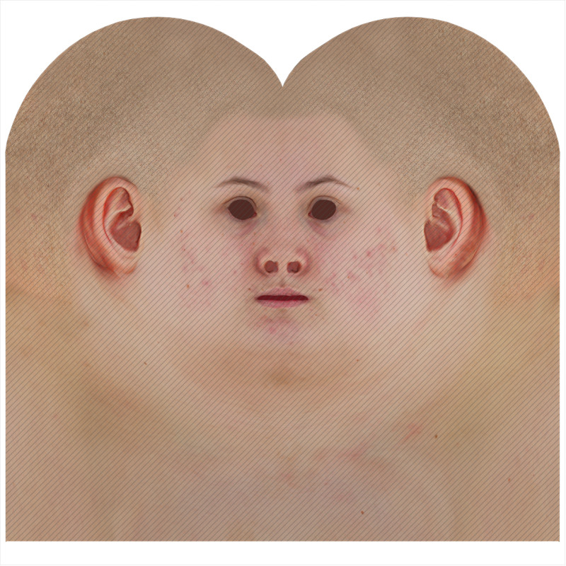 Female head texture map 08